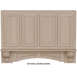 VMI 54"W Cherry Mantel with Corbels Series Wall Mount Range Hood ...