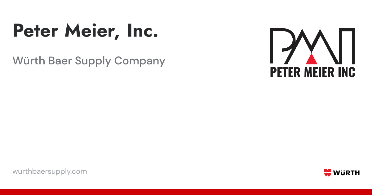 Peter Meier, Inc. | Brand Details | Würth Baer Supply Company