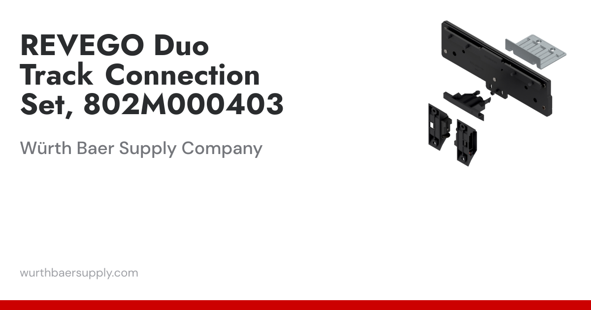 REVEGO Duo Track Connection Set, 802M000403 | Würth Baer Supply Company