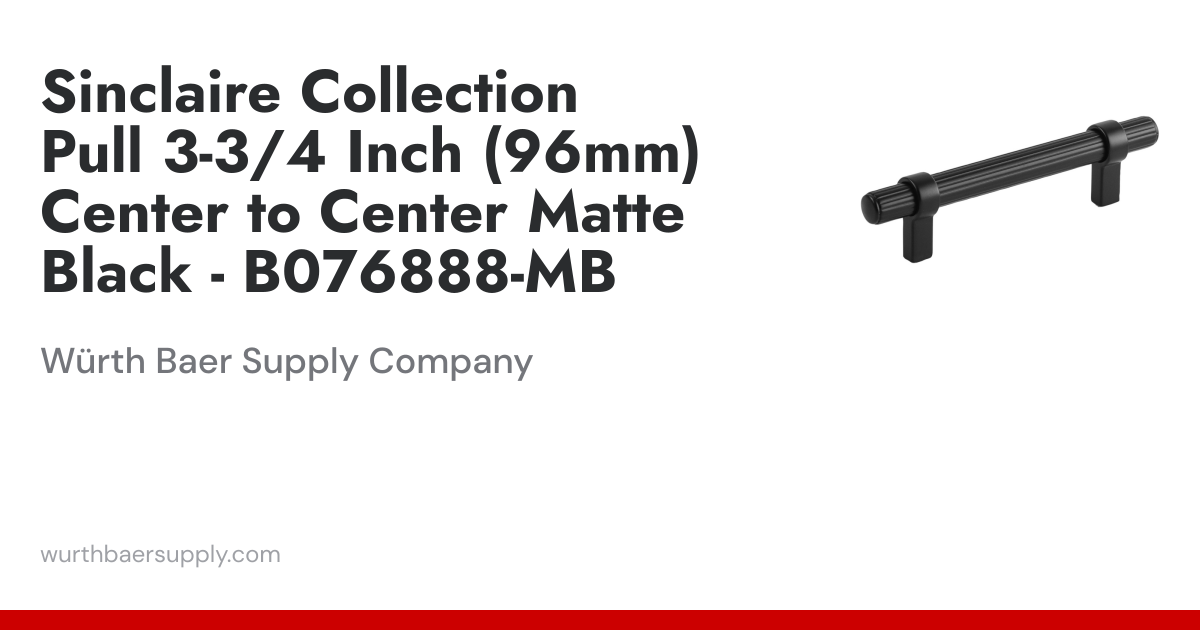 Sinclaire Collection Pull 3-3/4 Inch (96mm) Center to Center Matte ...
