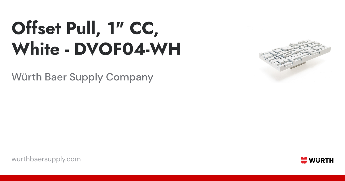 Offset Pull, 1" CC, White - DVOF04-WH | Würth Baer Supply Company