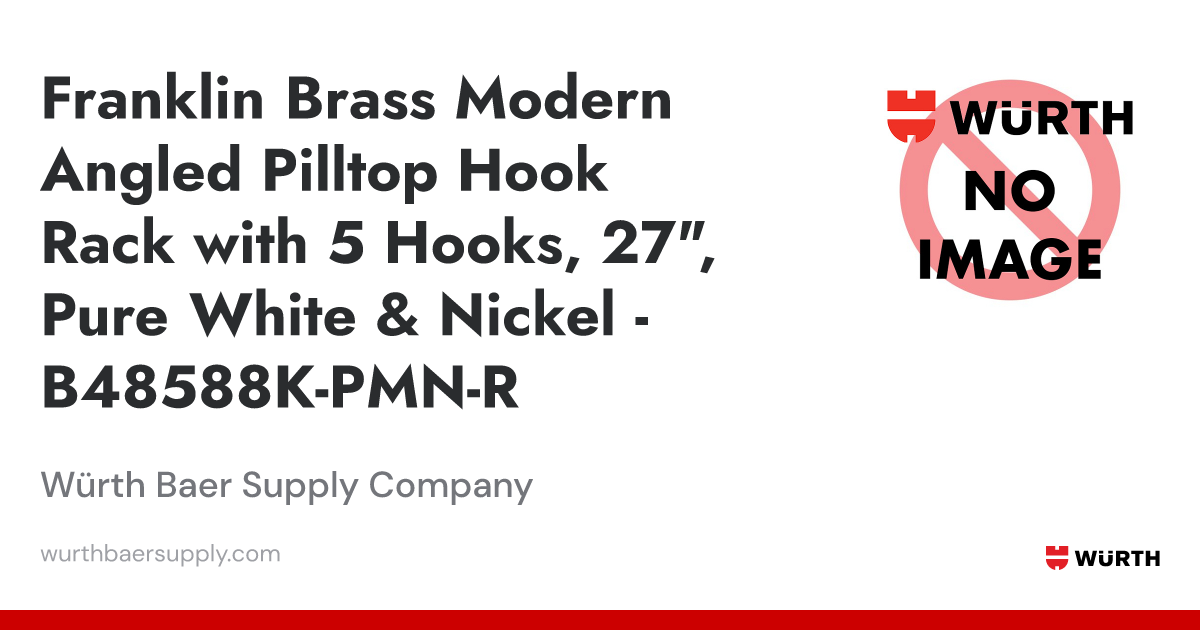 Franklin Brass Modern Angled Pilltop Hook Rack with 5 Hooks, 27", Pure ...