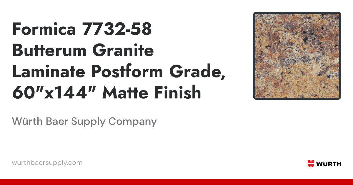 Formica 7732-58 Butterum Granite Laminate Postform Grade, 60"x144 ...