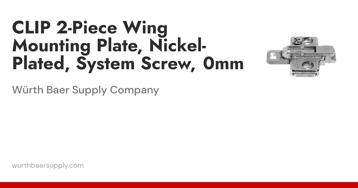 CLIP 2-Piece Wing Mounting Plate, Nickel-Plated, System Screw, 0mm ...