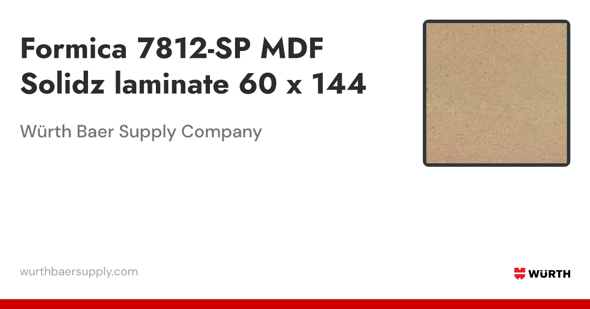 Formica 7812-SP MDF Solidz Laminate Postform Grade, 60"x144" Sculpted ...