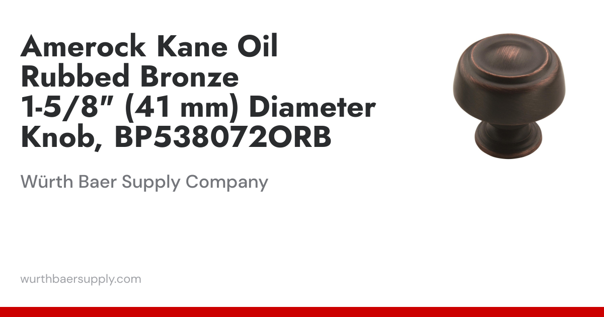 Amerock Kane Series Oil Rubbed Bronze 1-5/8 in (41 mm) Diameter Knob ...