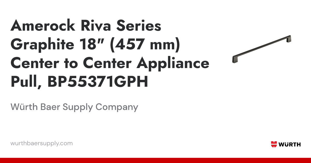 Amerock Riva Series Graphite 18" (457 mm) Center to Center Appliance ...