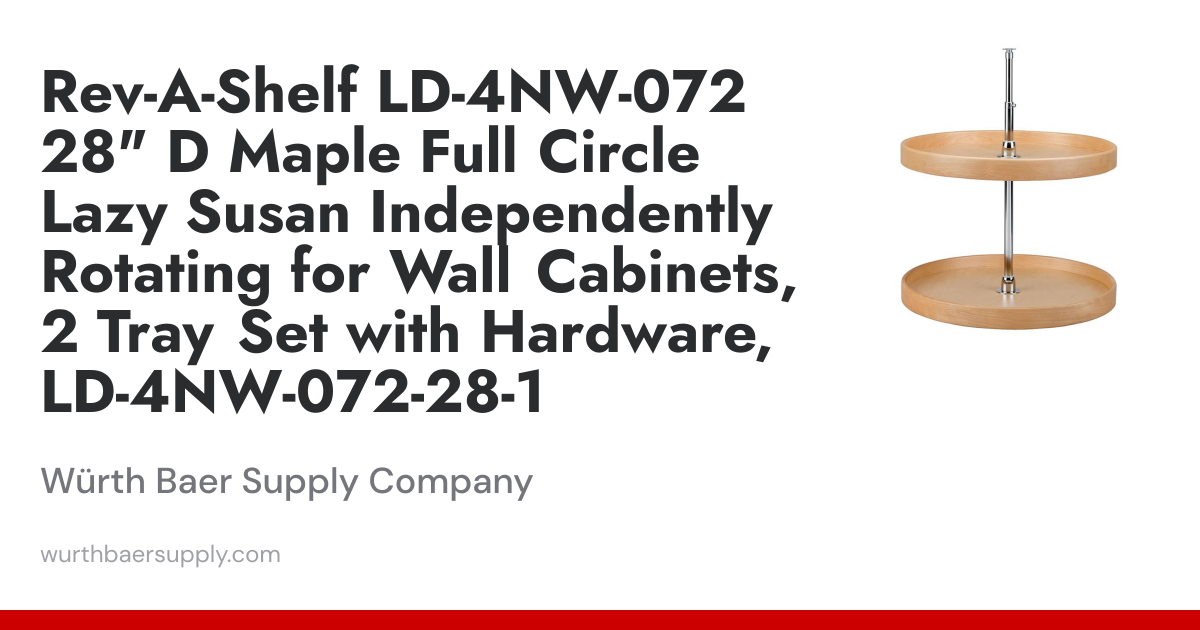 Rev-A-Shelf LD-4NW-072 28" D Maple Full Circle Lazy Susan Independently ...