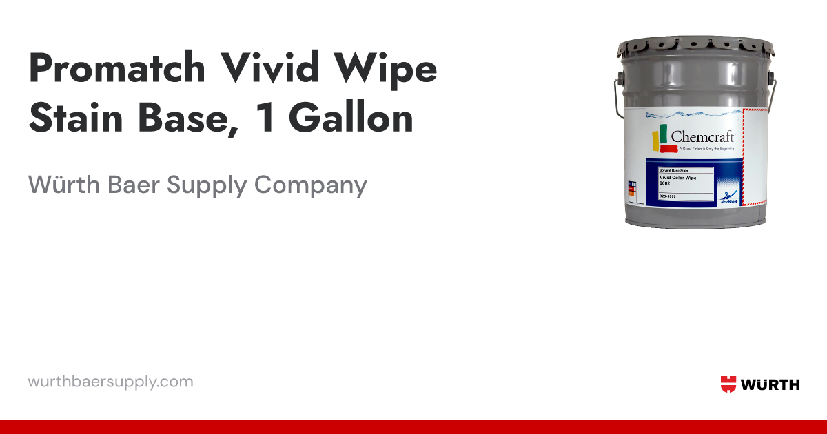 Promatch Vivid Wipe Stain Base, 1 Gallon | Würth Baer Supply Company