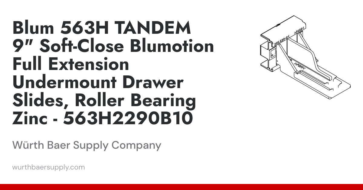 Blum 563H TANDEM 9" Soft-Close Blumotion Full Extension Undermount ...