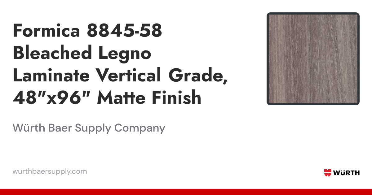 Formica Laminate 8845-58 Bleached Legno Vertical Grade Matte Finish, 48 ...