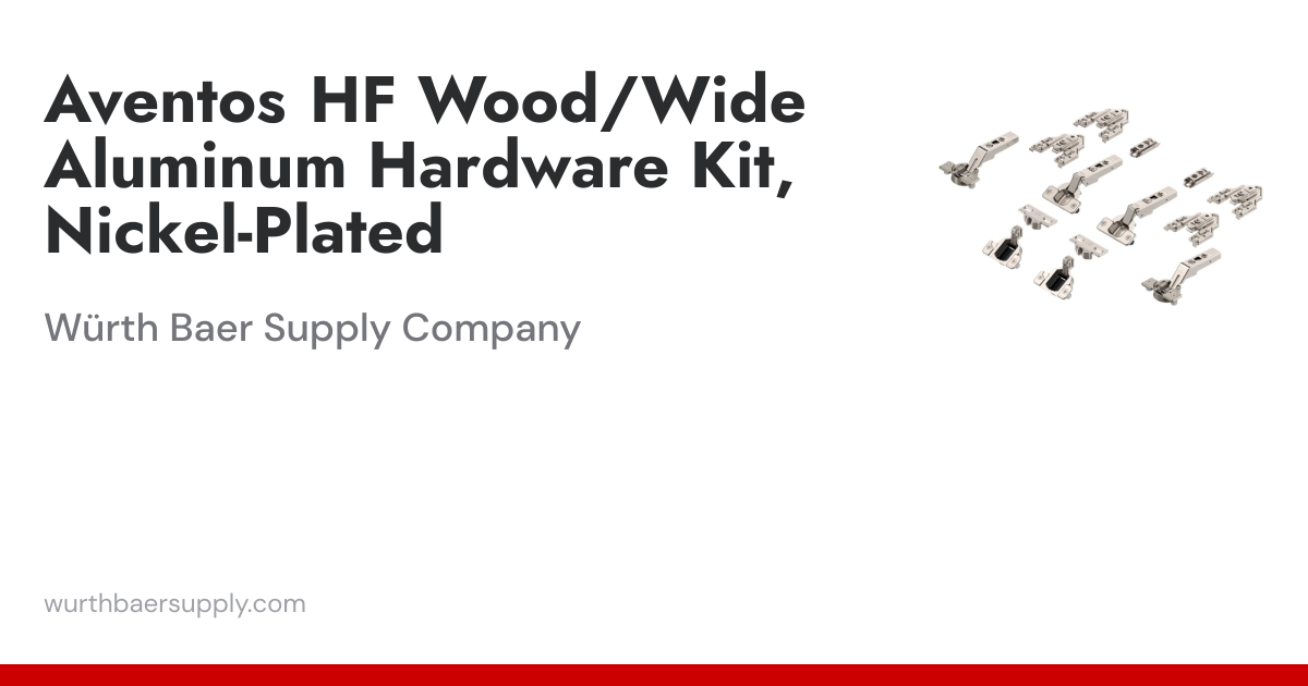 Aventos HF Wood/Wide Aluminum Hardware Kit, Nickel-Plated | Würth Baer ...