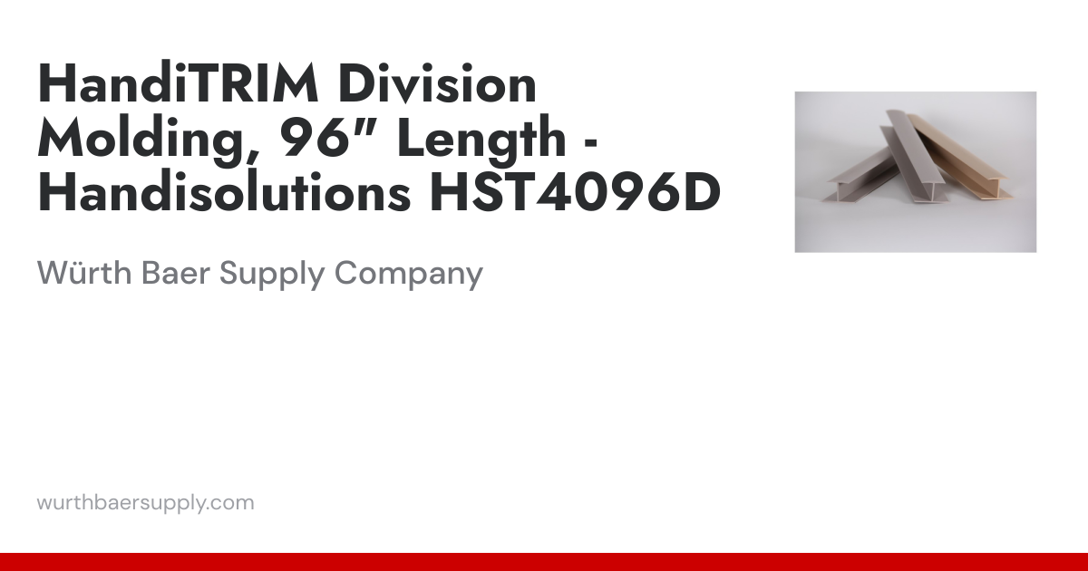HandiTRIM Division Molding, 96" Length - Handisolutions HST4096D ...