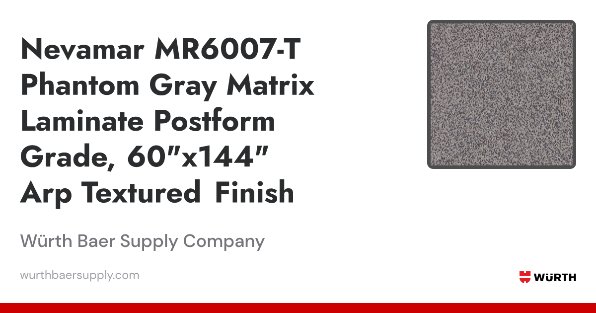 Nevamar MR6007-T Phantom Gray Matrix Laminate Postform Grade, 60"x144 ...