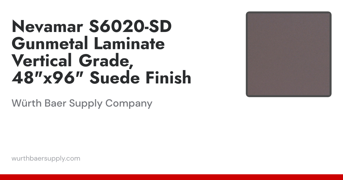 Nevamar S6020-SD Gunmetal Laminate Vertical Grade, 48"x96" Suede Finish ...