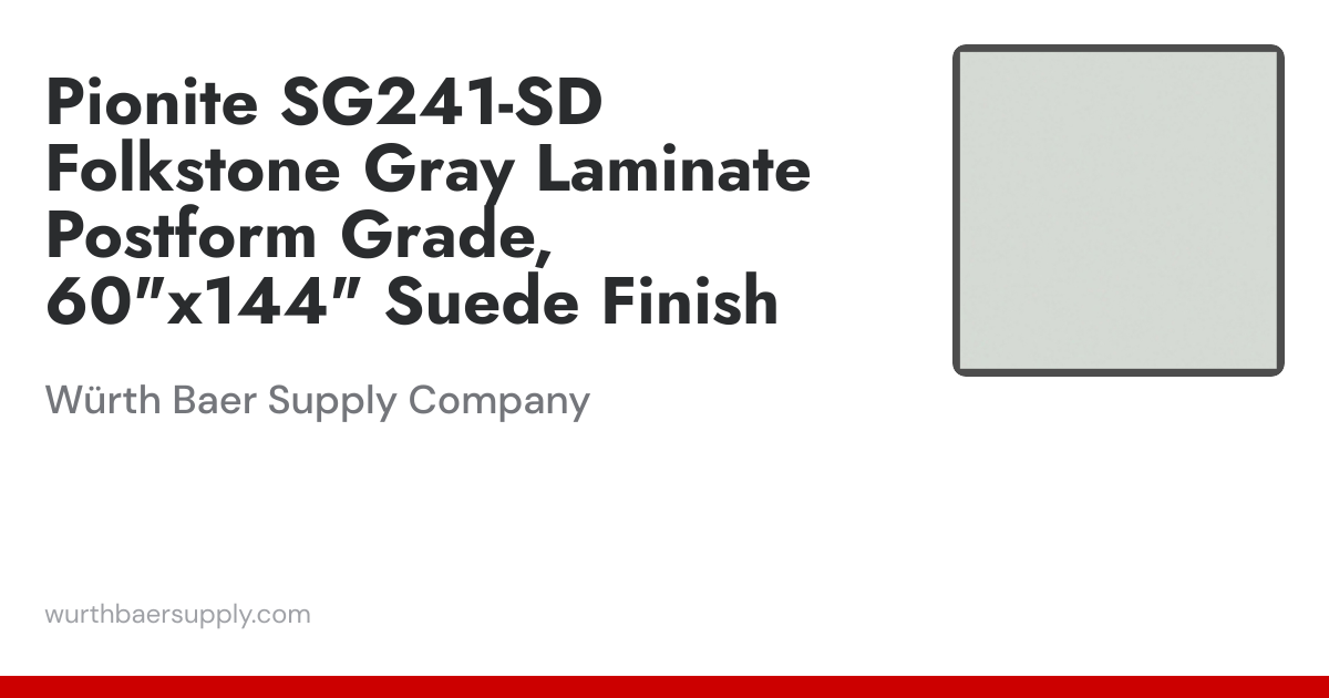 Pionite SG241-SD Folkstone Gray Laminate Postform Grade, 60"x144" Suede ...