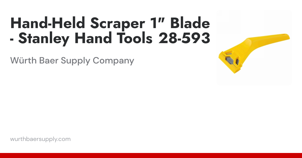 Hand-Held Scraper 1" Blade - Stanley Hand Tools 28-593 | Würth Baer ...