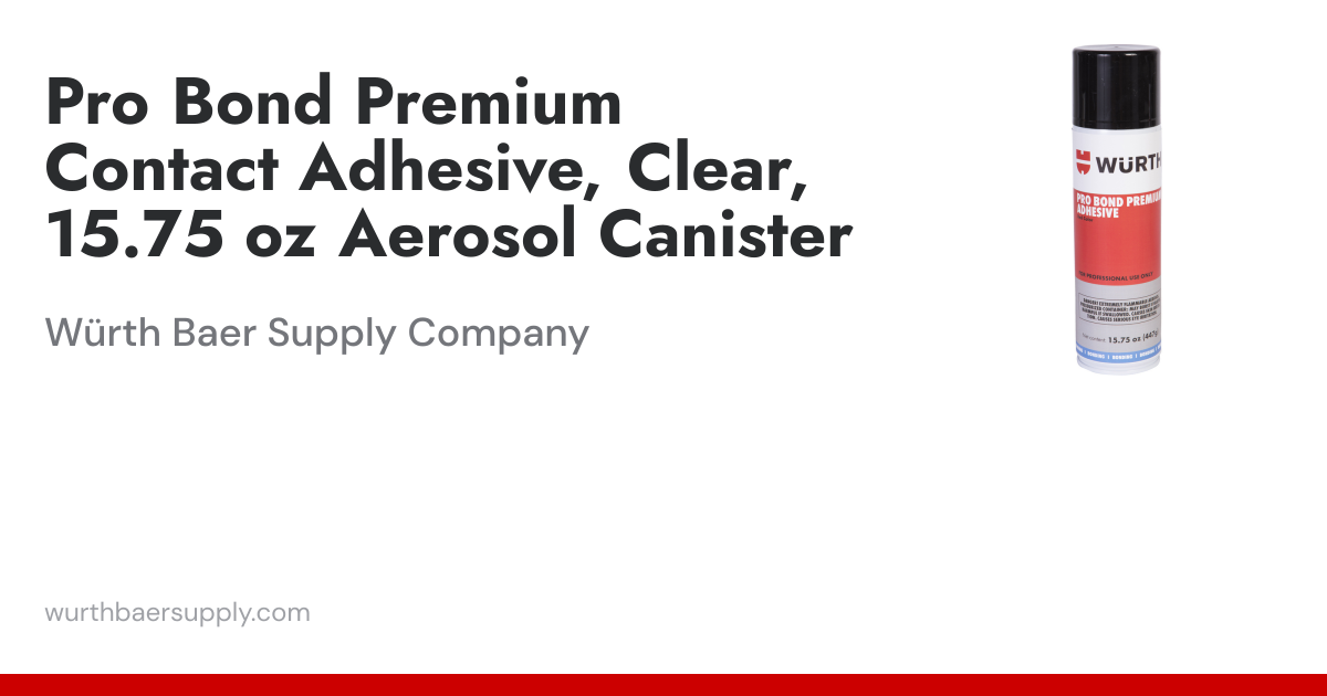 Pro Bond Premium Contact Adhesive, Clear, 15.75 oz Aerosol Canister ...