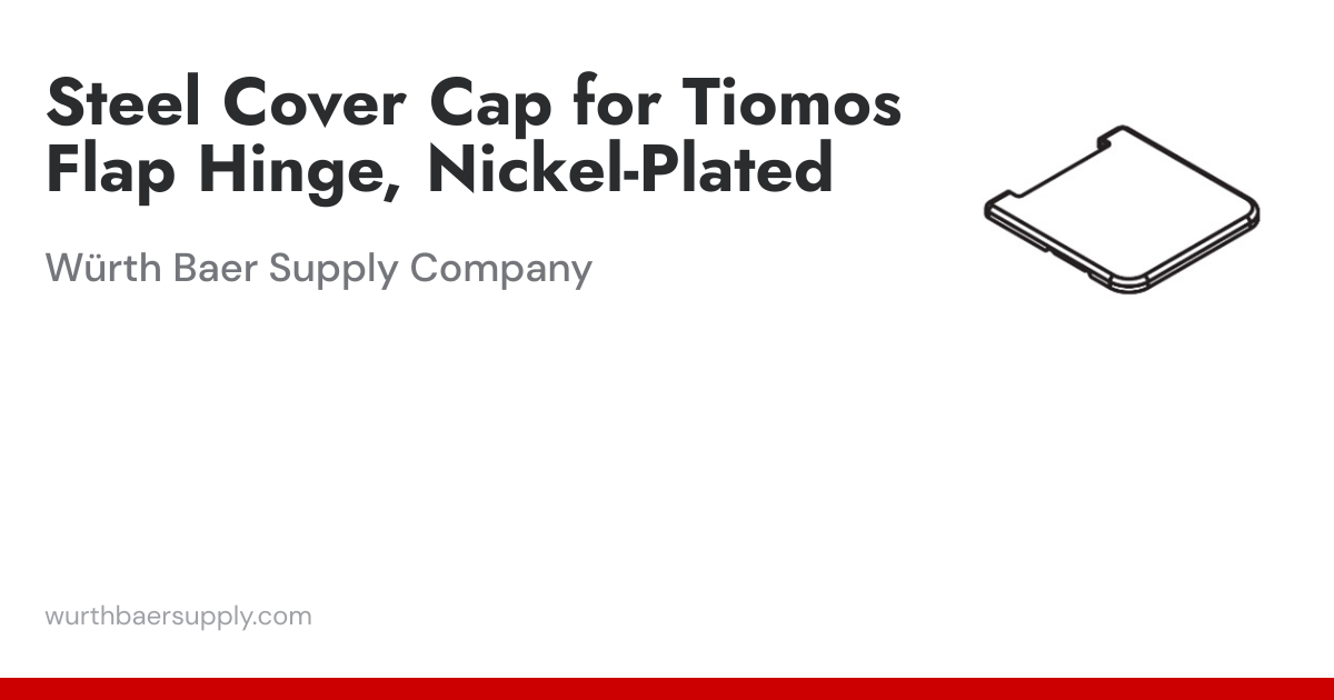 Steel Cover Cap for Tiomos Flap Hinge, Nickel-Plated | Würth Baer ...