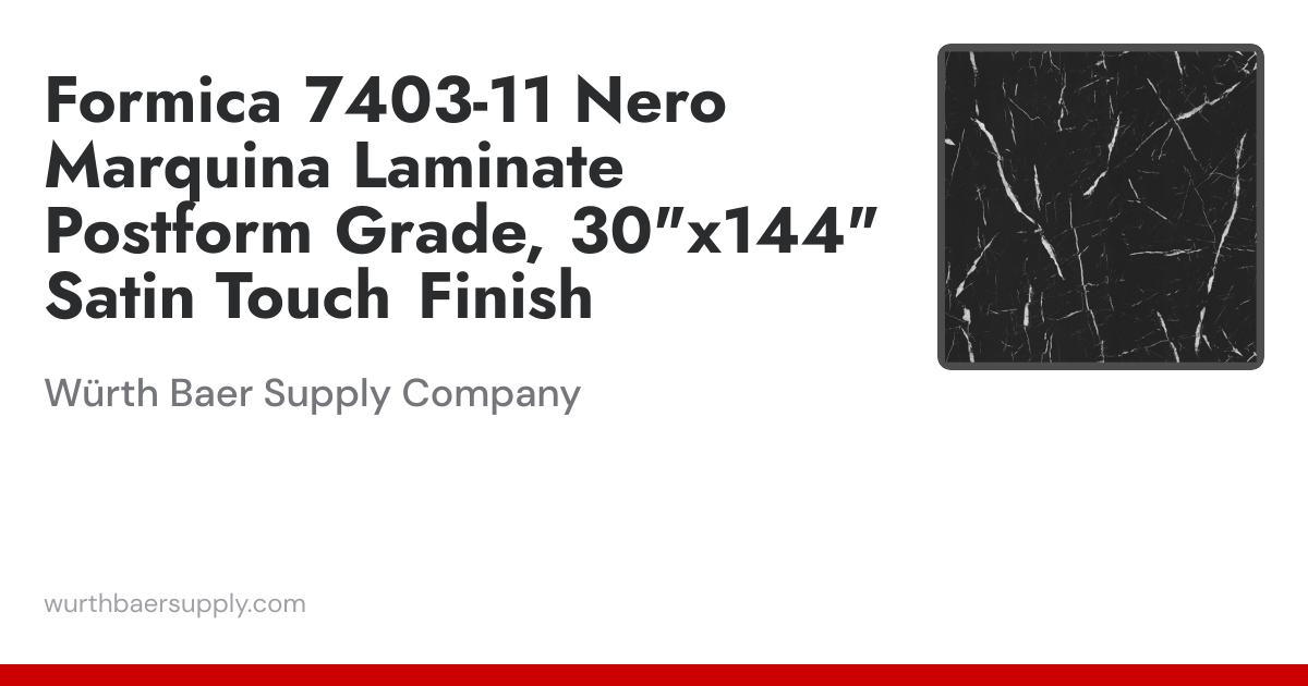 Formica 7403-11 Nero Marquina Laminate Postform Grade, 30"x144" Satin ...