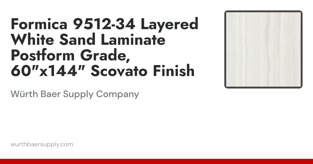 Formica 9512-34 Layered White Sand Laminate Postform Grade, 60"x144 ...