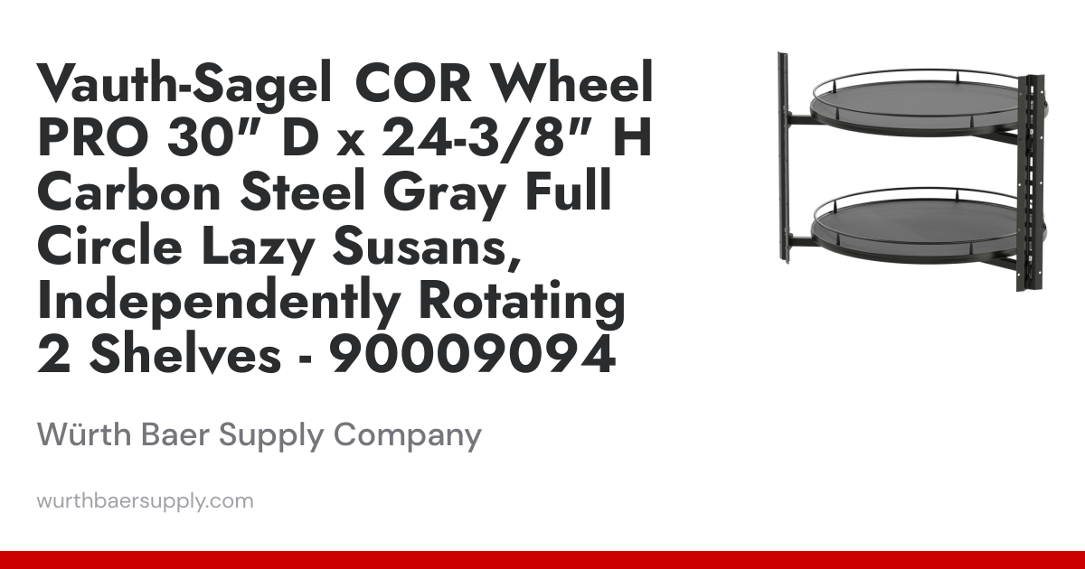 Vauth-Sagel COR Wheel PRO 30" D x 24-3/8" H Carbon Steel Gray Full ...
