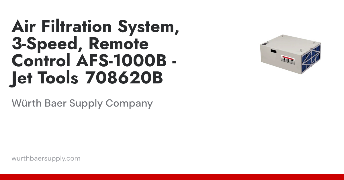 Air Filtration System, 3-Speed, Remote Control AFS-1000B - Jet Tools ...