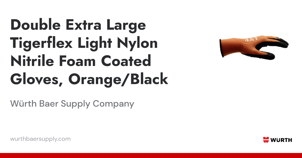 Double Extra Large Tigerflex Light Nylon Nitrile Foam Coated Gloves ...