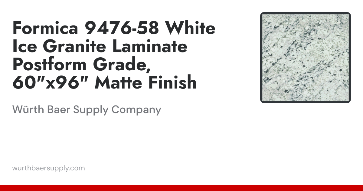 Formica 9476-58 White Ice Granite Laminate Postform Grade, 60"x96 ...