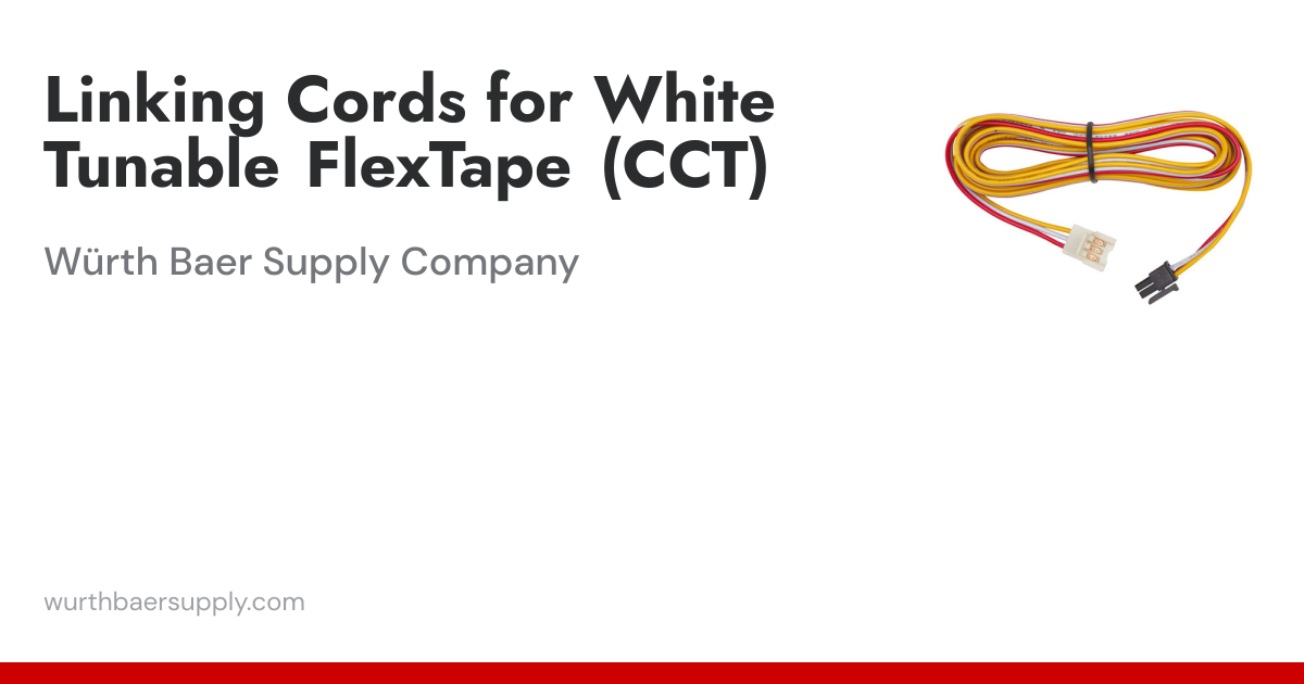 Linking Cords for White Tunable FlexTape (CCT) | Würth Baer Supply Company