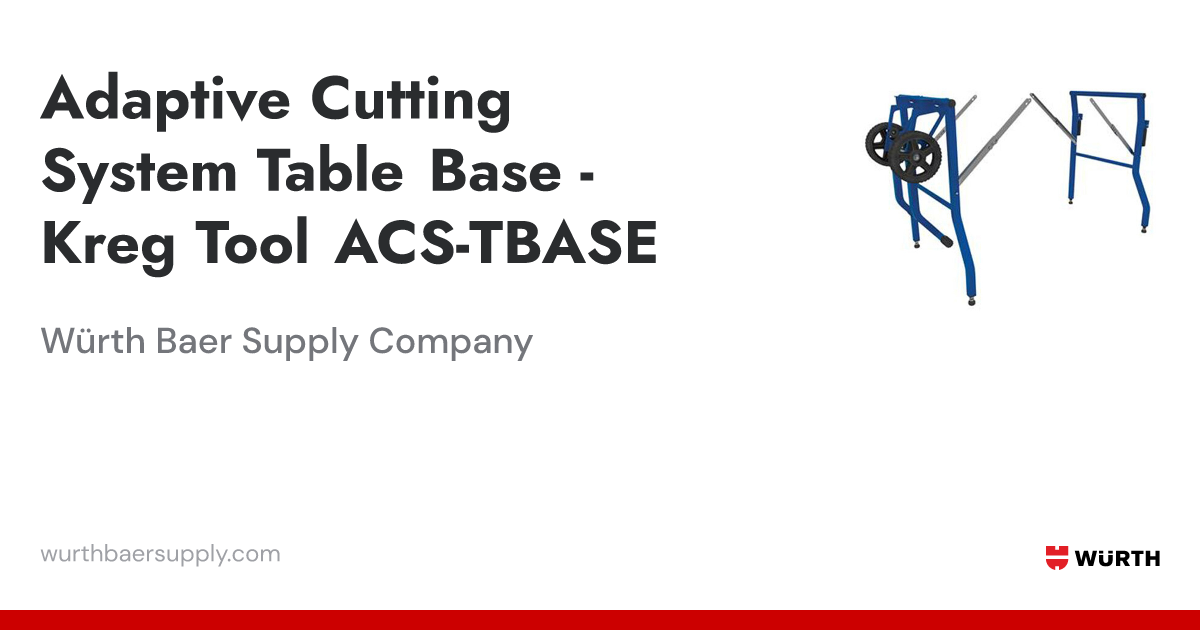 Adaptive Cutting System Table Base - Kreg Tool ACS-TBASE | Würth Baer ...