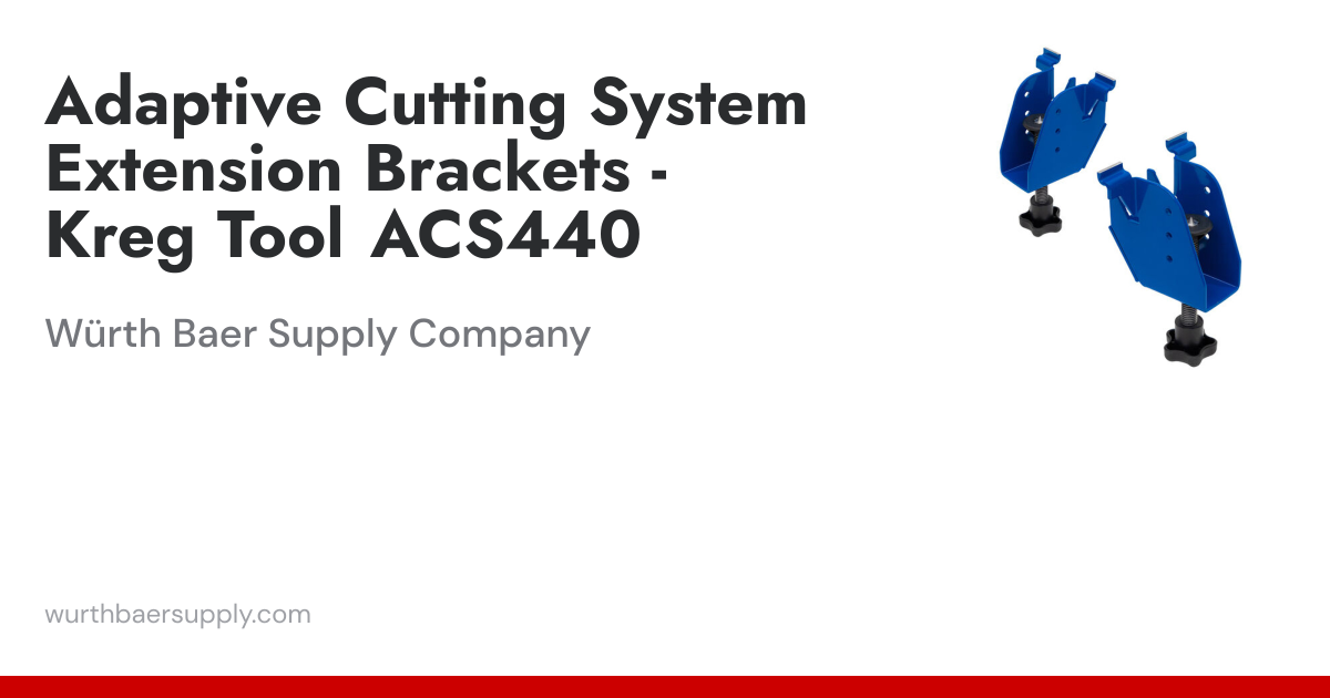 Adaptive Cutting System Extension Brackets - Kreg Tool ACS440 | Würth ...