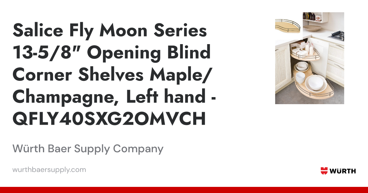 Salice Fly Moon Series 13-5/8" Opening Blind Corner Shelves Maple ...