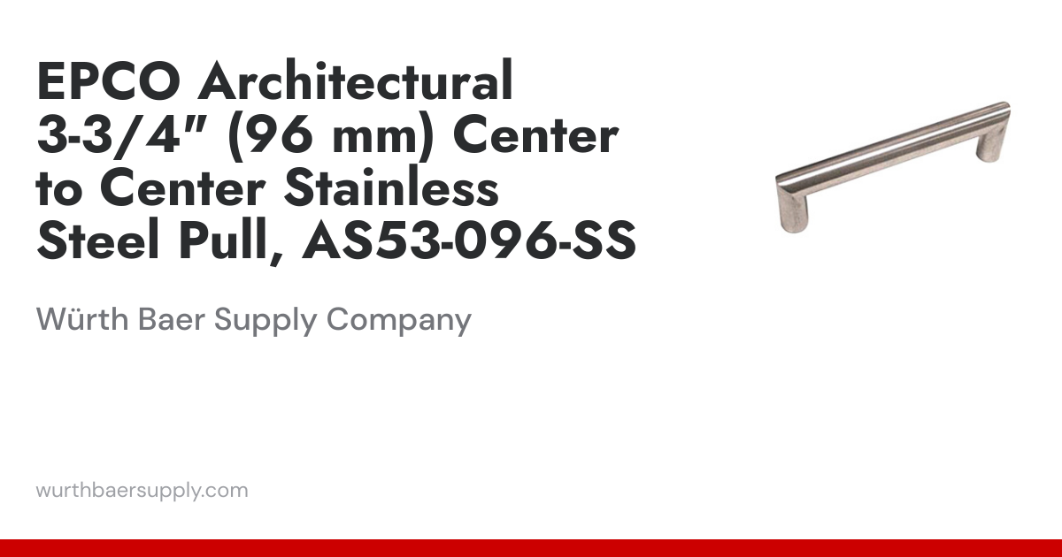 EPCO Architectural Series 3-3/4" (96 mm) Center to Center Stainless ...