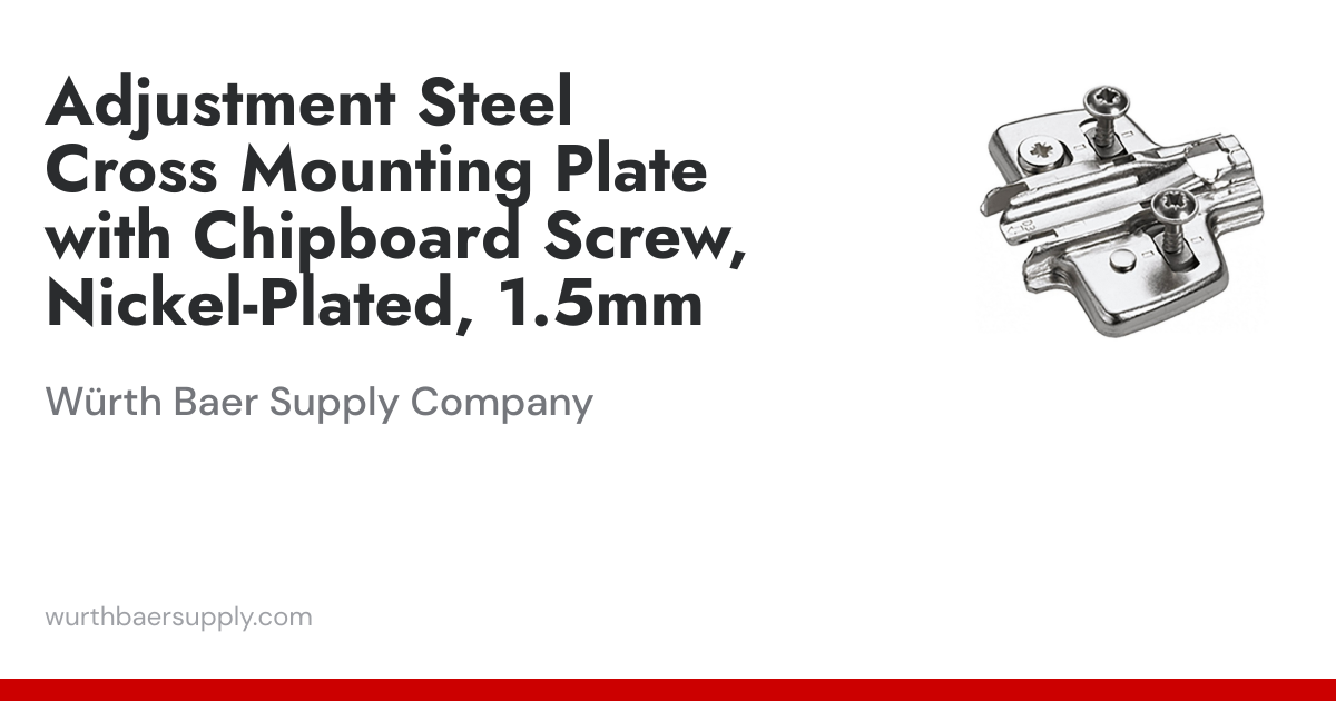 Adjustment Steel Cross Mounting Plate with Chipboard Screw, Nickel ...