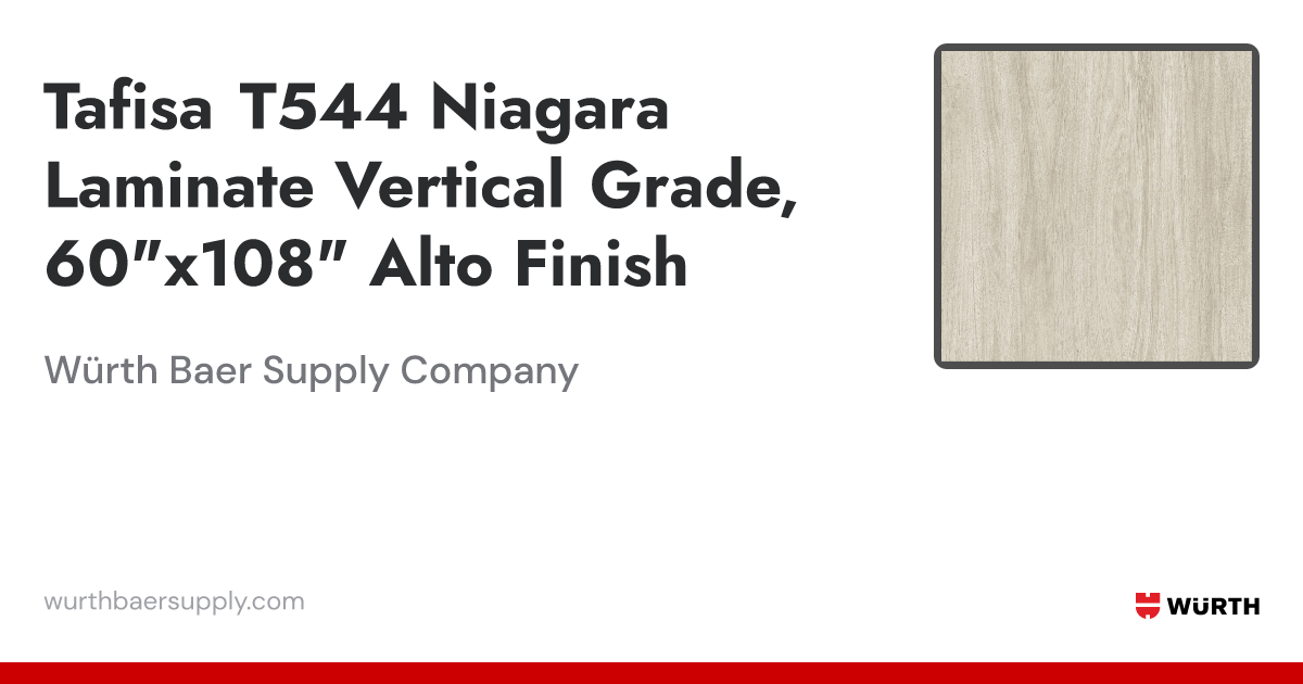 Tafisa T544 Niagara Laminate Vertical Grade, 60"x108" Alto Finish ...