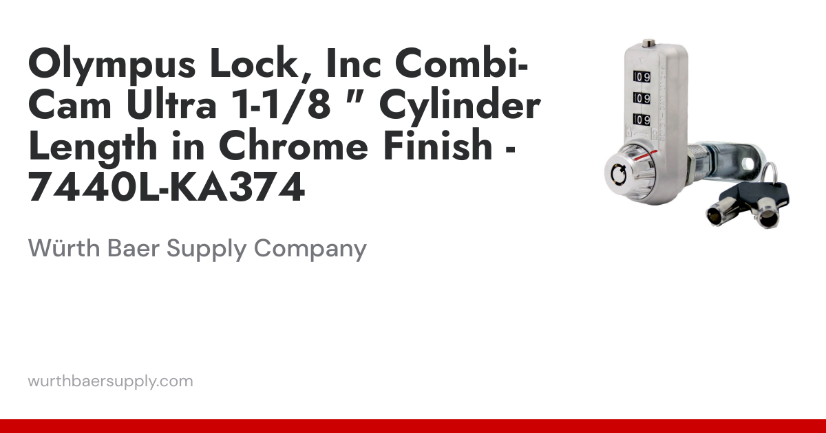 Olympus Lock, Inc Combi-Cam Ultra 1-1/8 " Cylinder Length in Chrome ...