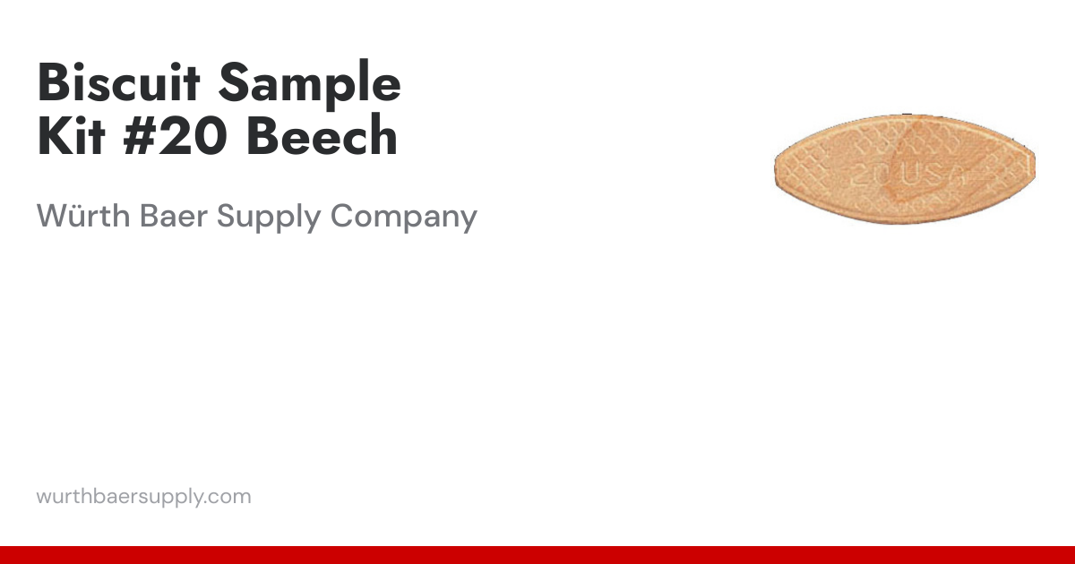 Biscuit Sample Kit #20 Beech | Würth Baer Supply Company