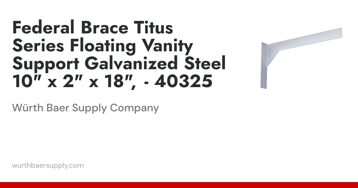 Federal Brace Titus Series Floating Vanity Support Galvanized Steel 10 ...