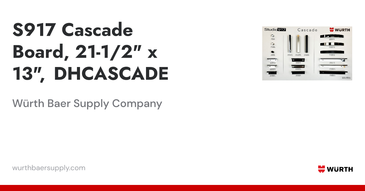 Cascade Board, 21-1/2" x 13" | Würth Baer Supply Company