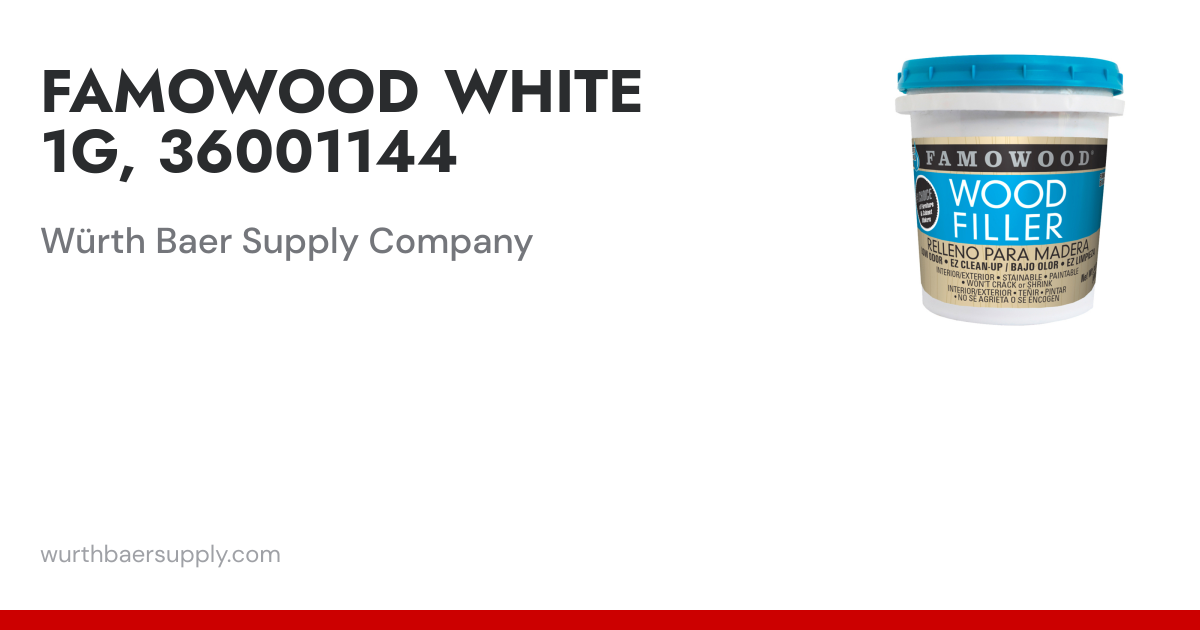 FAMOWOOD WHITE 1G, 36001144 | Würth Baer Supply Company