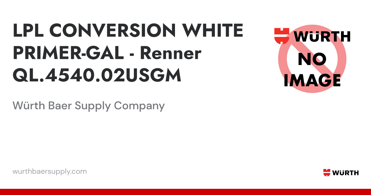 LPL CONVERSION WHITE PRIMER-GAL - Renner QL.4540.02USGM | Würth Baer ...