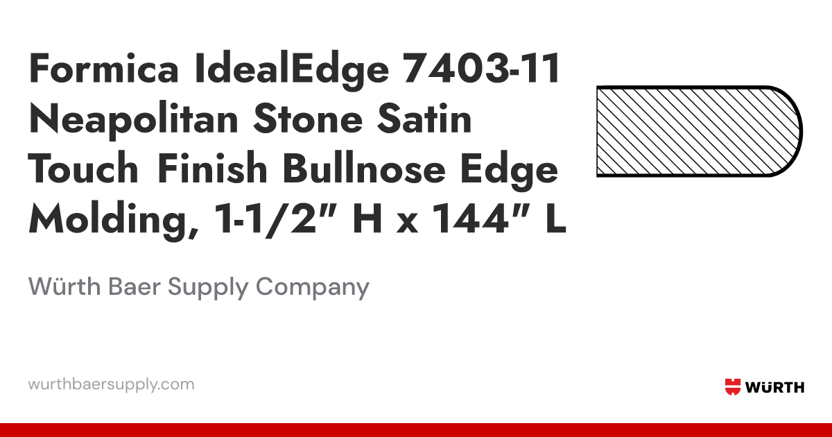 Formica IdealEdge 7403-11 Neapolitan Stone Satin Touch Finish Bullnose ...