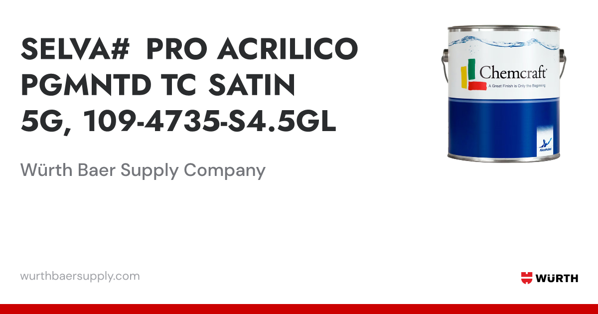 SELVA# PRO ACRILICO PGMNTD TC SATIN 5G, 109-4735-S4.5GL | Würth Baer ...
