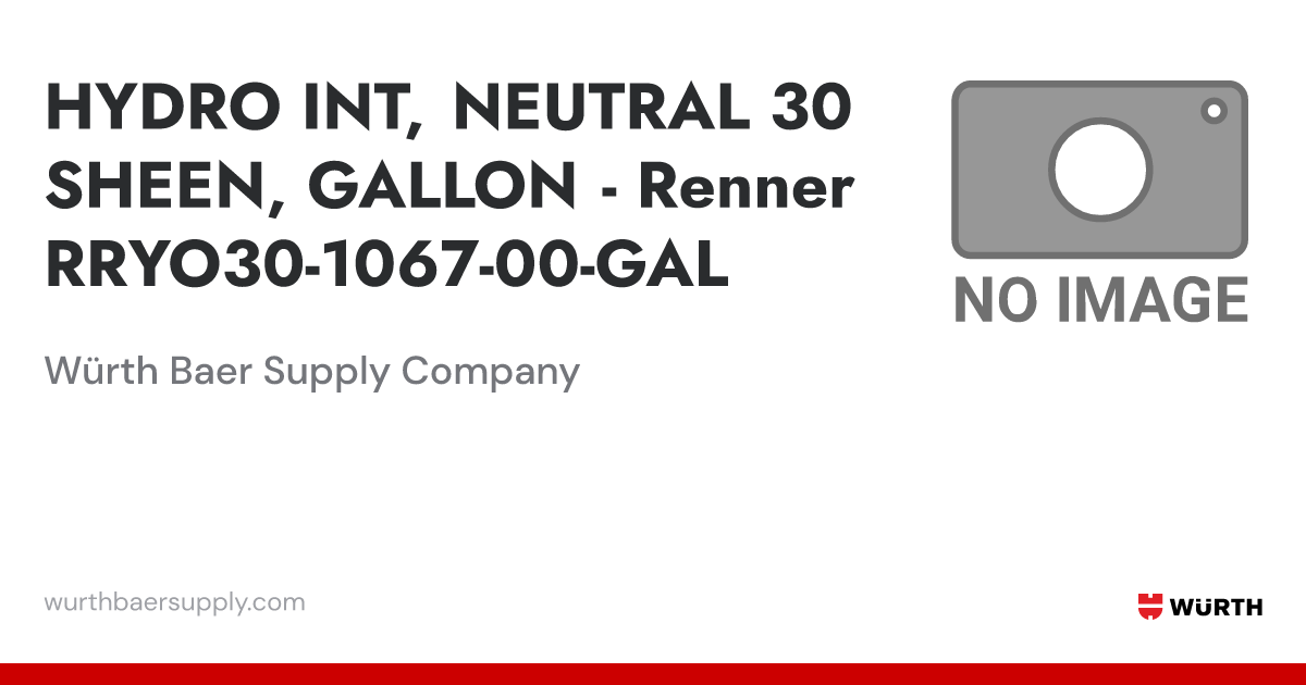 HYDRO INT, NEUTRAL 30 SHEEN, GALLON - Renner RRYO30-1067-00-GAL | Würth ...