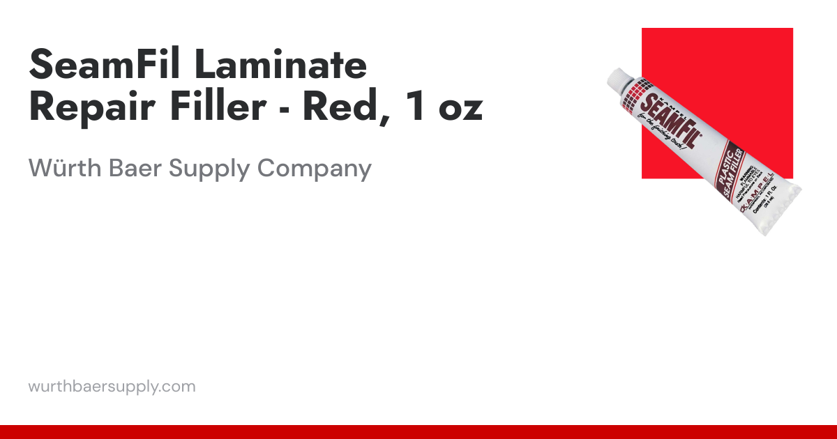 SeamFil Laminate Repair Filler - Red, 1 oz | Würth Baer Supply Company