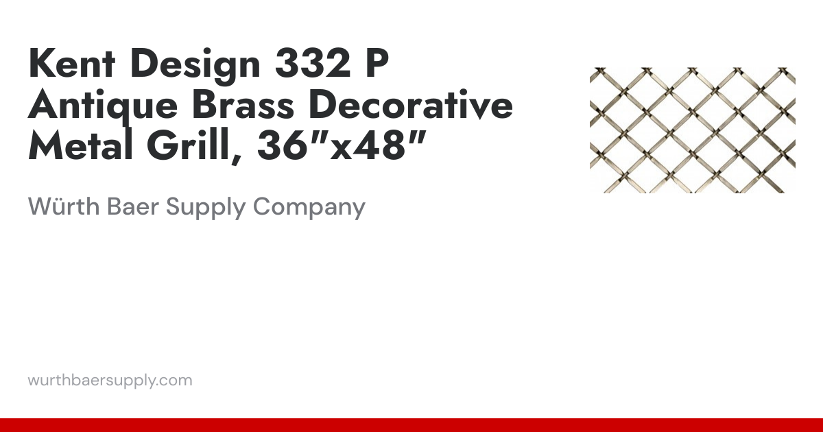 332 P Decorative Wire Gille, Antique Brass | Würth Baer Supply Company