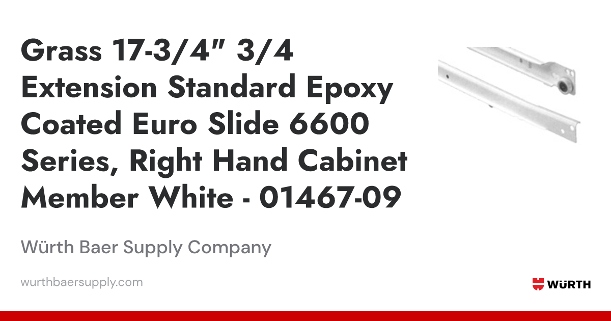 Grass 17-3/4" 3/4 Extension Standard Epoxy Coated Euro Slide 6600 ...