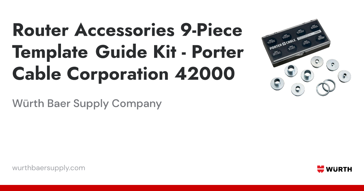 Router Accessories 9-Piece Template Guide Kit - Porter Cable ...