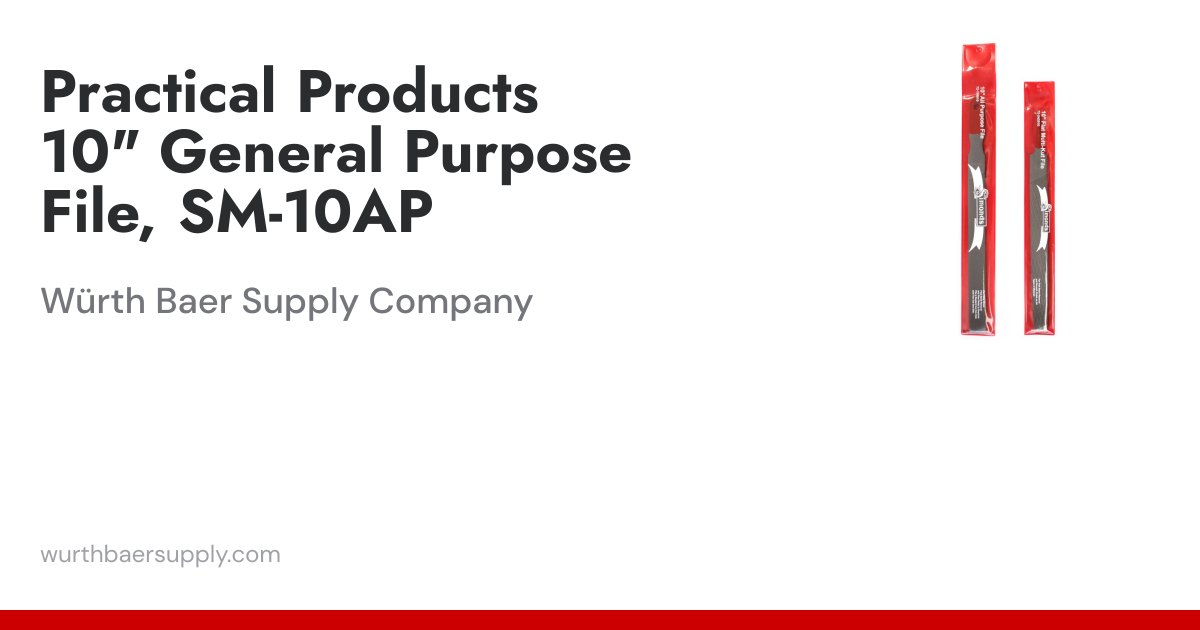 Practical Products 10" General Purpose File, SM-10AP | Würth Baer ...